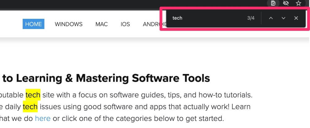 How To Search For A Word On A Web Page In Mac Chrome